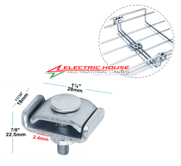 Cable Tray Wire Mesh Bracket Clips Reinforced Joint Clamp | Electric ...