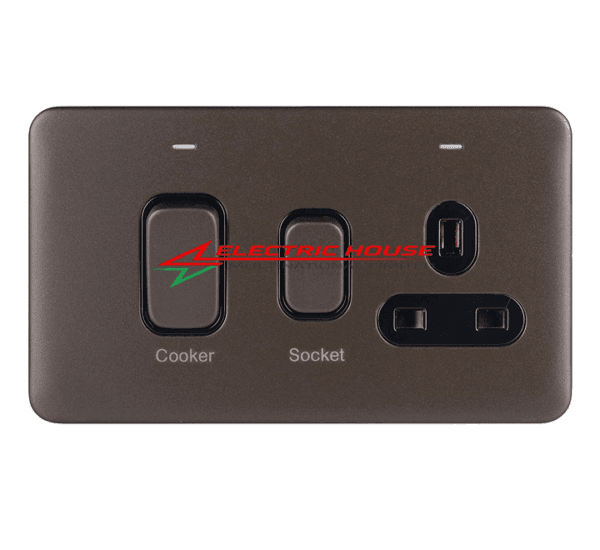 Schneider Electric Lisse Deco Cooker Unit 45A c/w 13A 1G Lagos ...